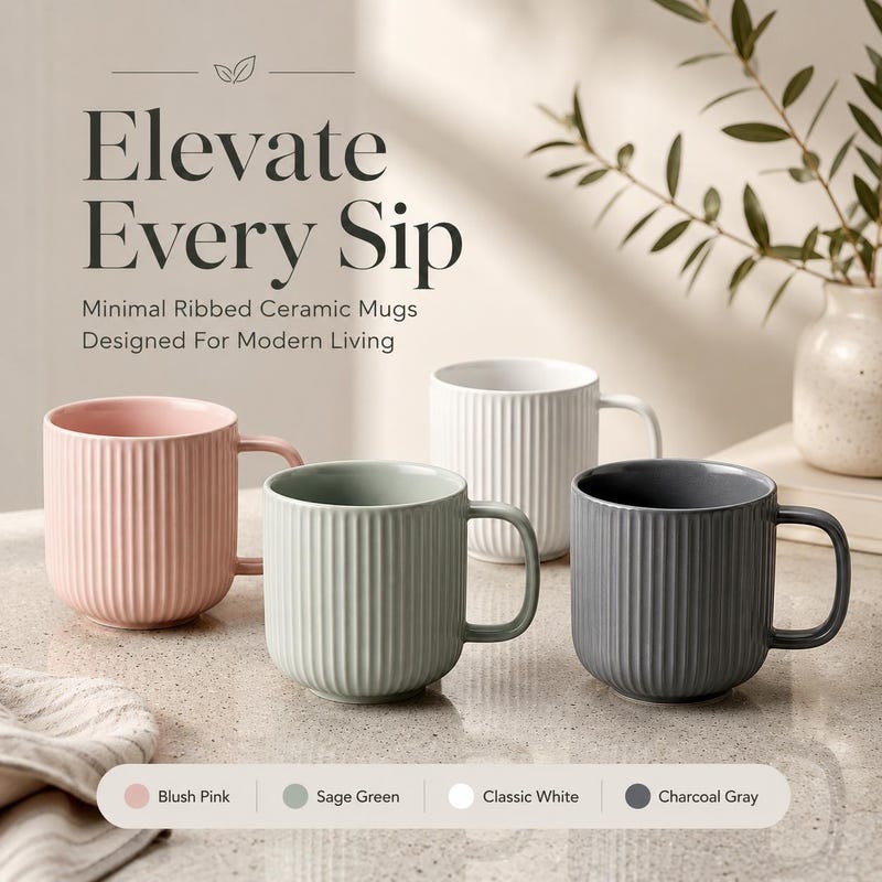 Scandi Coffee Mug Set - Etsy