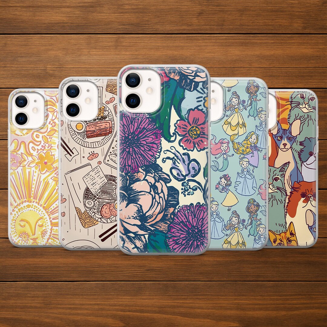 Hand Drawing Phone Case Line Work Sketch Cover for iPhone 17pro, 16, 15 ...