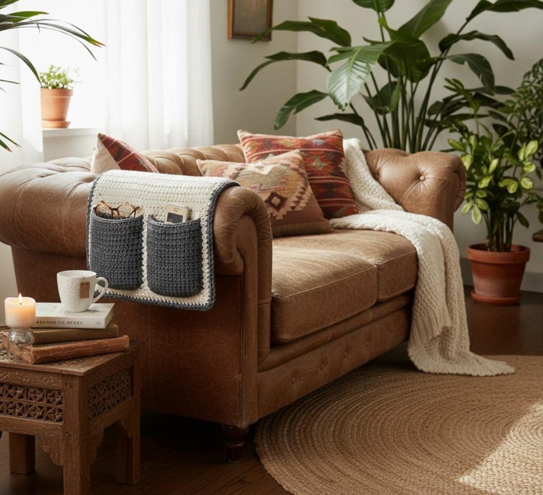 Crochet Armchair Caddy Pattern | PDF Pattern - Etsy