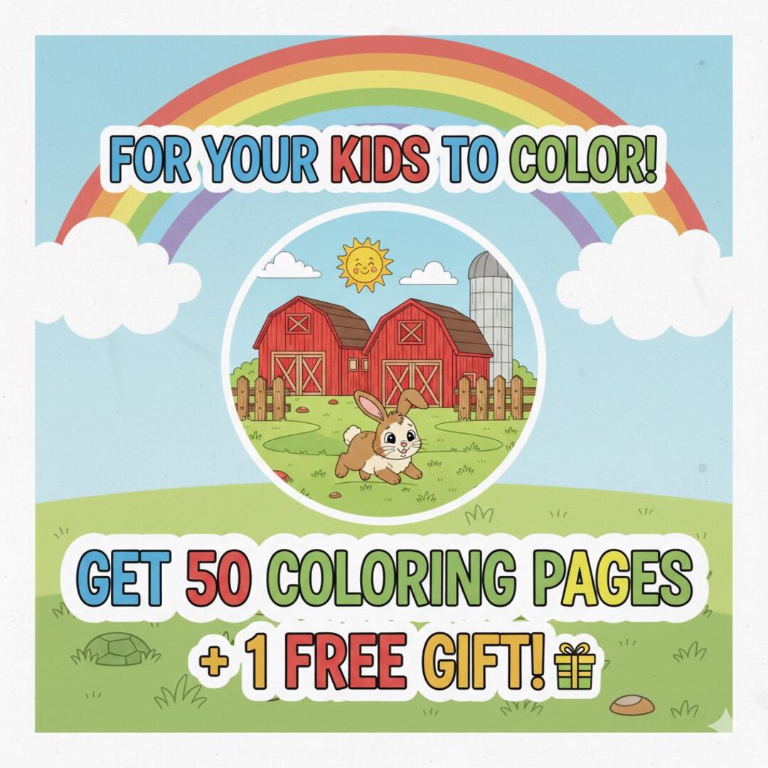 50-page Coloring Book With Gift Poster - Etsy