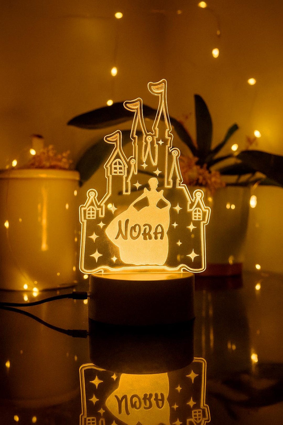 Personalized Princess Castle Night Light: Custom LED Nursery Decor - Etsy