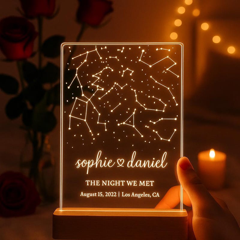 Star Map Date Light - Etsy