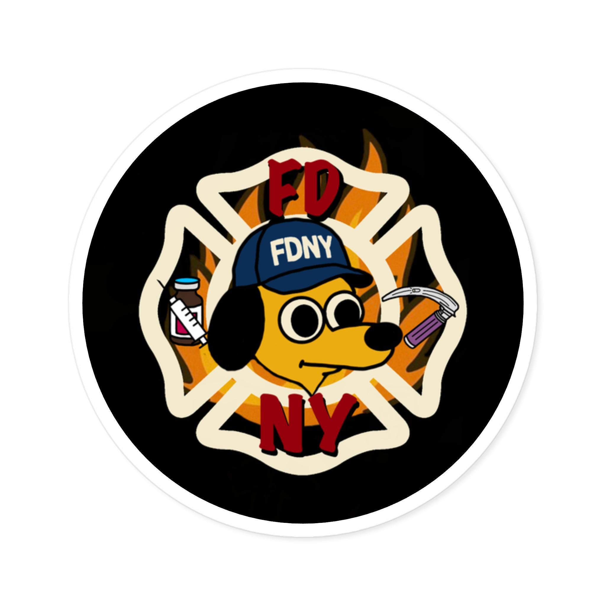 FDNY EMS This is Fine - Sticker - Etsy