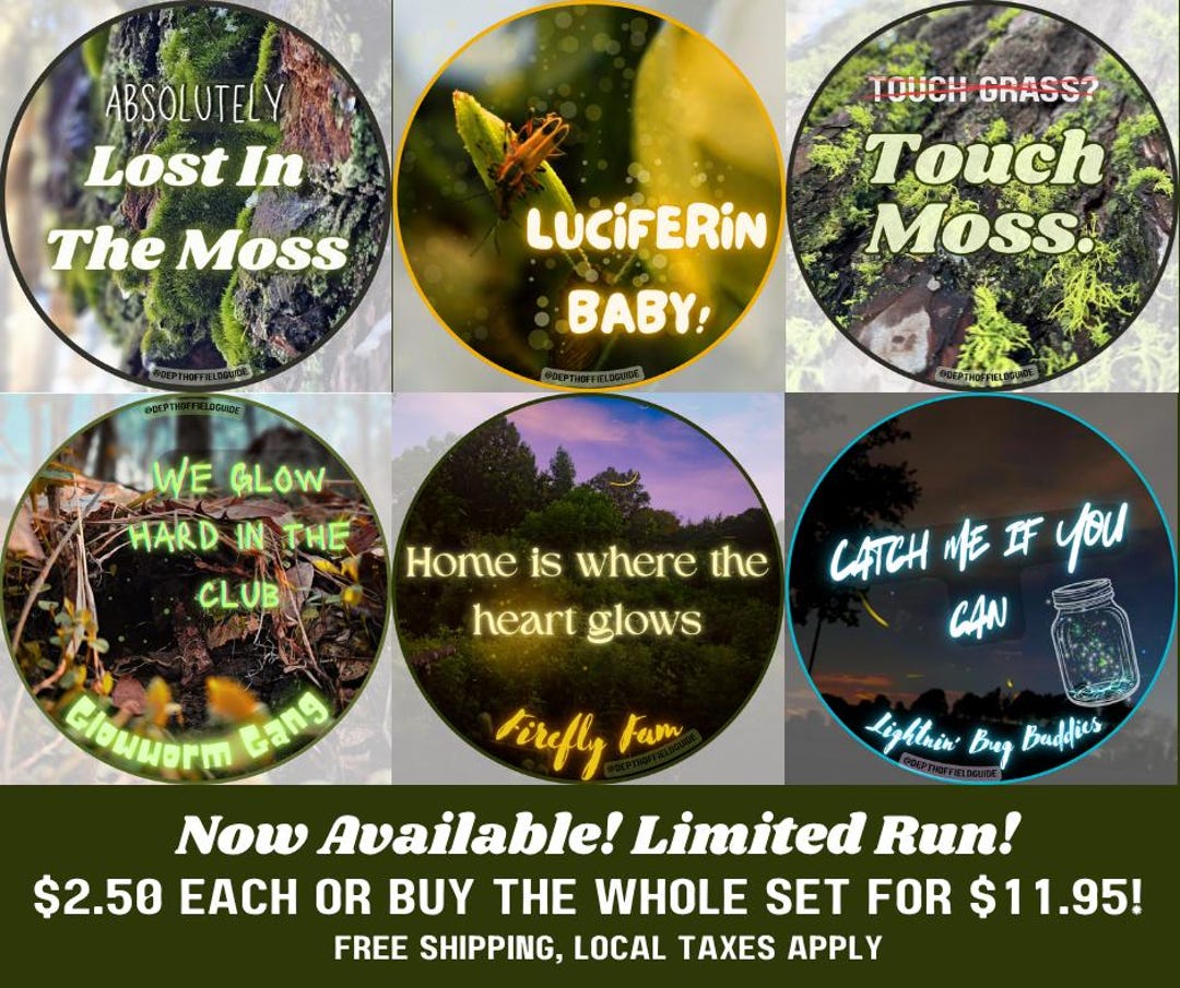 Depth of Fieldguide Sticker Pack – 6 Nature Designs | Waterproof ...