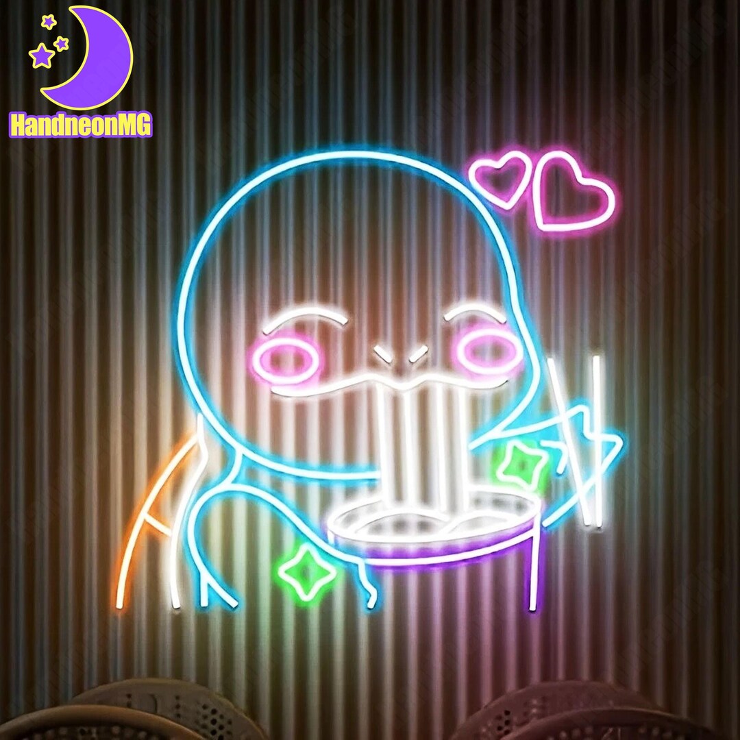 Cute Turtle Noodle LED Neon Sign,ramen Bowl Neon Light,custom Japanese ...