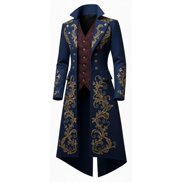 Blue Steam Punk Jacket - Etsy UK