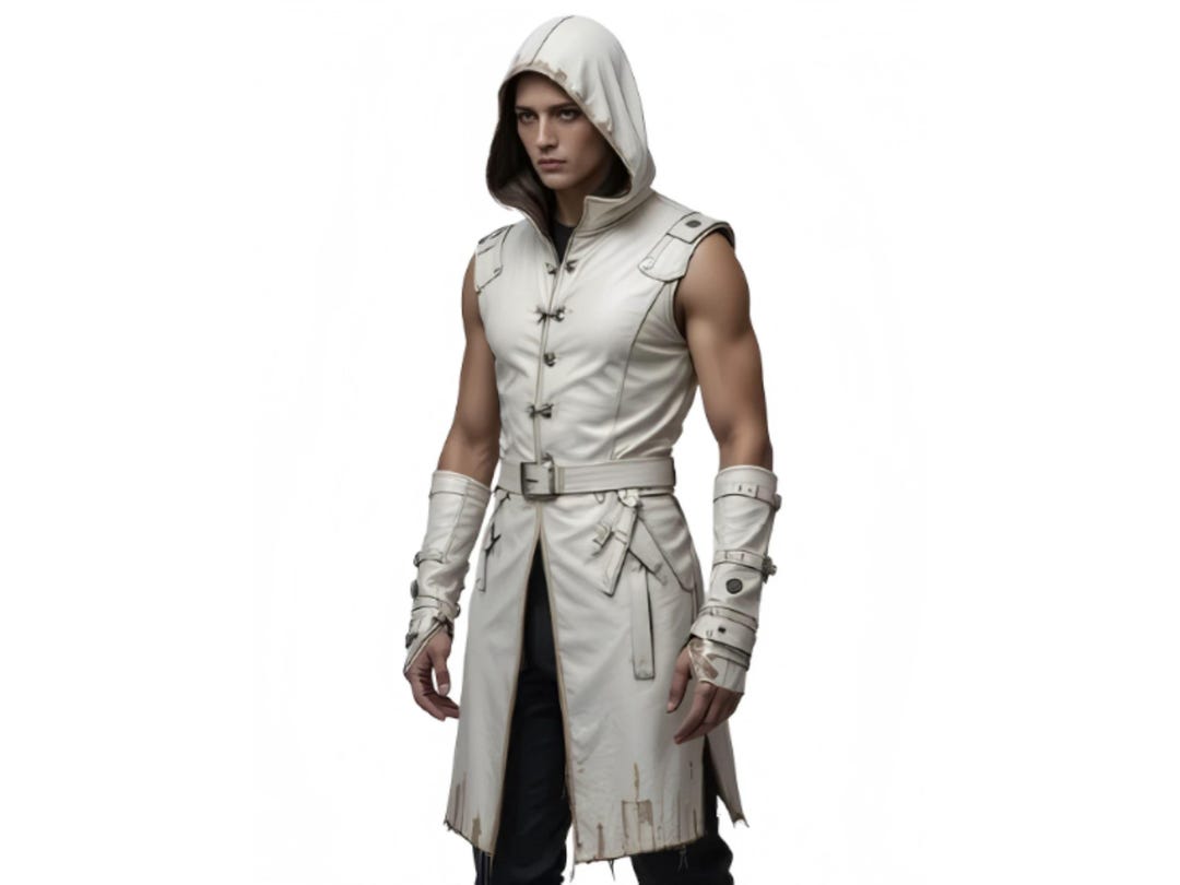 Assassin Creed Leather Trench Coat | Hooded Cosplay Jacket for Men ...