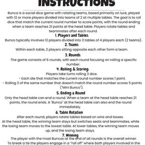 Bunco Score Sheet - Etsy