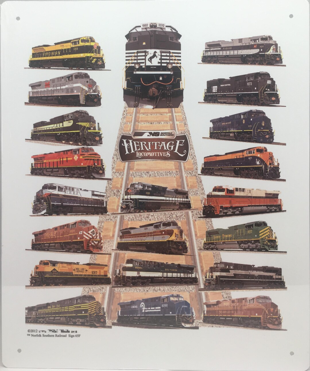 Norfolk Southern Railroad Metal Sign | Heritage Diesel Trains | 12"x10 ...