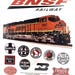 BNSF Railroad Train Metal Sign With Railroad Heritage Logo | Wall Art ...