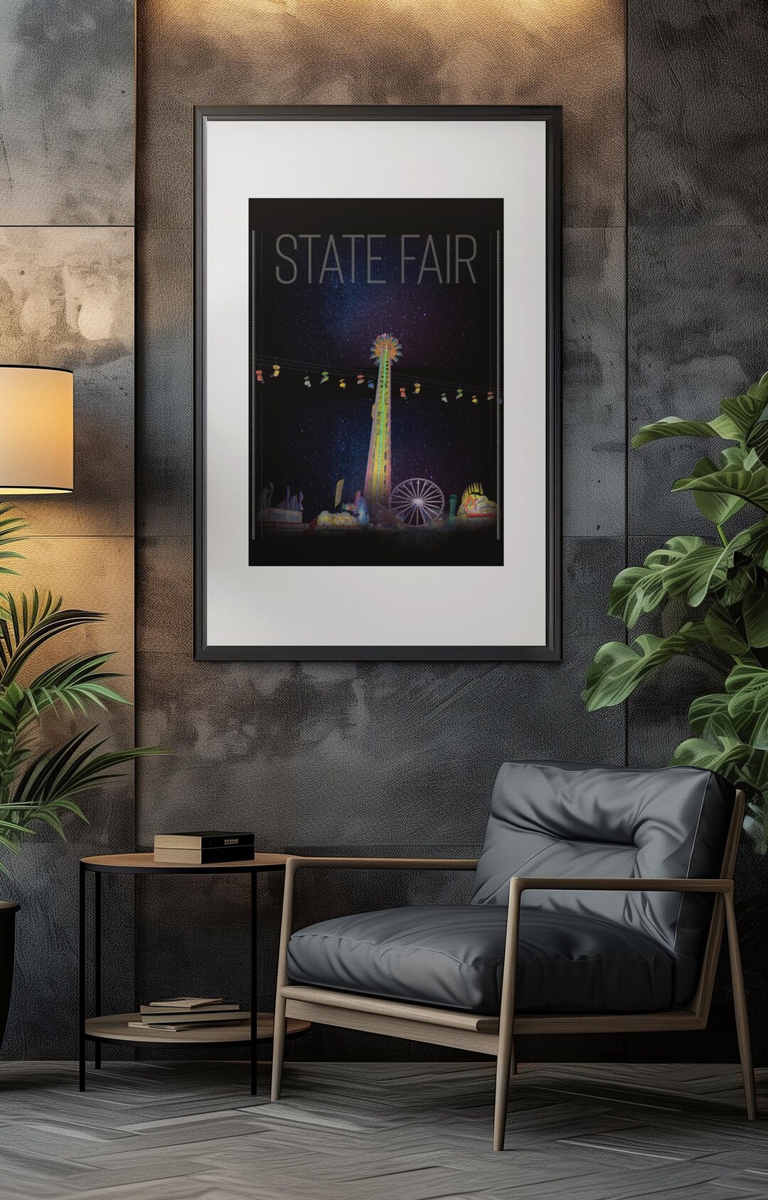 Florida State Fair Wall Art Framed Poster, Vibrant Fair Scene Decor for ...