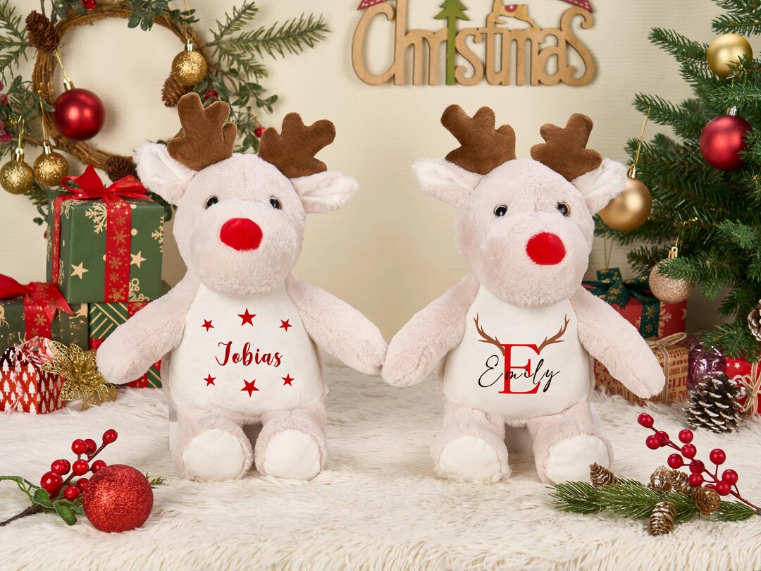 Custom Reindeer Teddy for Kids,soft Plush Reindeer,my First Christmas ...