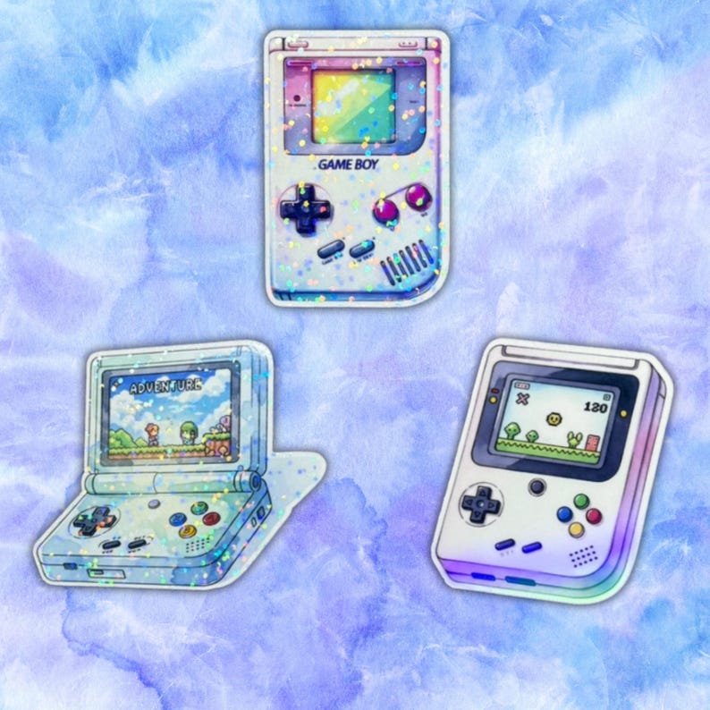 Pastel Retro Gaming Console Sticker, Cozy Gamer Laptop Sticker - Etsy