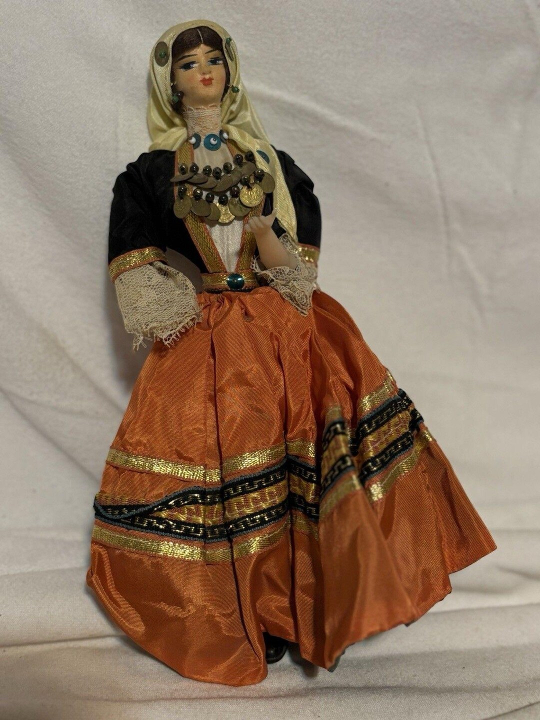Vintage Doll Hand Painted Face Greek Souvenir Doll - Etsy