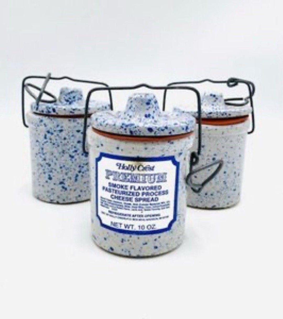 Trio of Mid Century Modern Holly Crest Stoneware Cheese Crocks W/lids ...