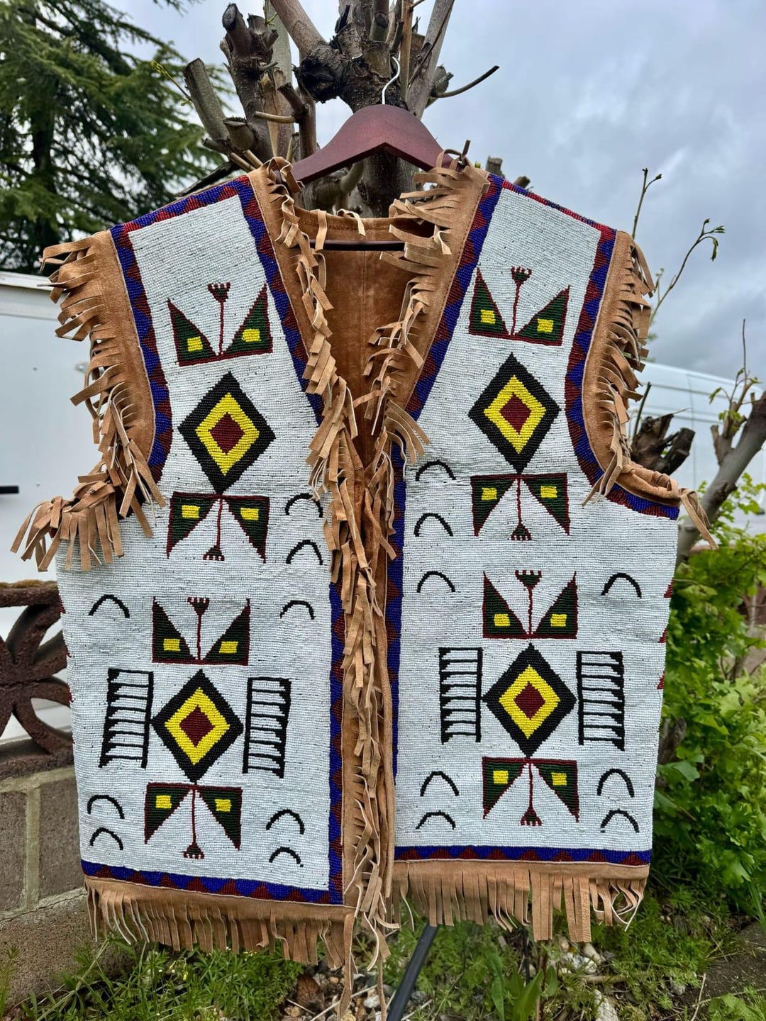 Handmade Native American Beaded Vest - Etsy