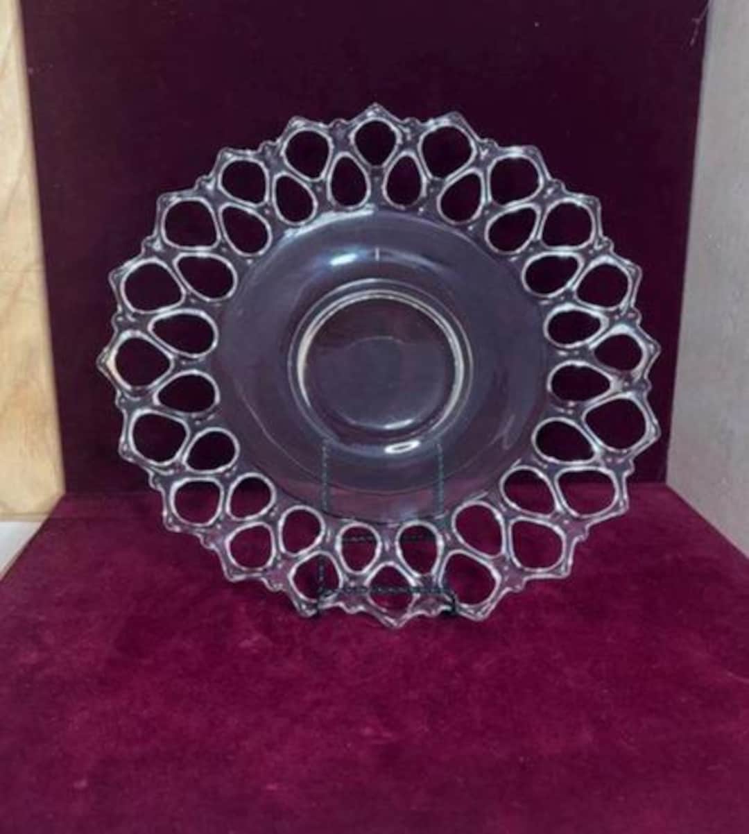 Vintage Westmoreland Doric Lace Clear Glass Plate 14" Wide (26-01-02 ...