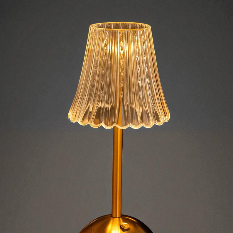 Vintage Glass Touch Lamp Retro Art Deco Bedside Table Light | Elegant ...