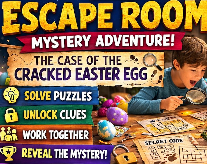 Cracked Easter Egg Escape Room – Printable Family Puzzle Game (instant ...