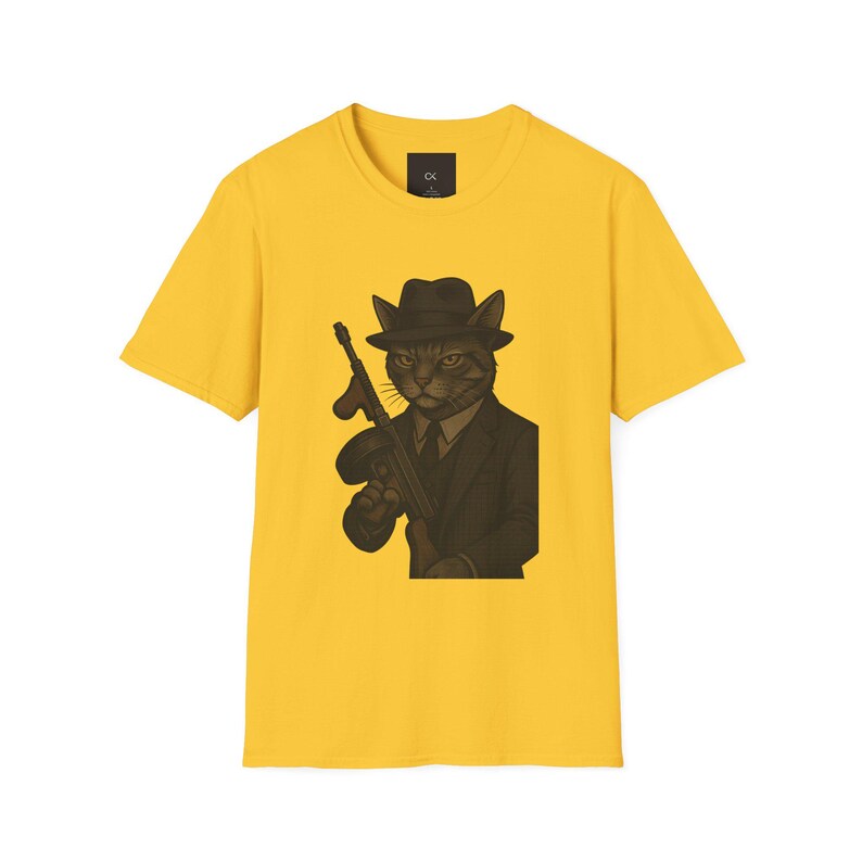 Meowfia Gangster Cat T-shirt: Funny Cat Lover Tee - Etsy