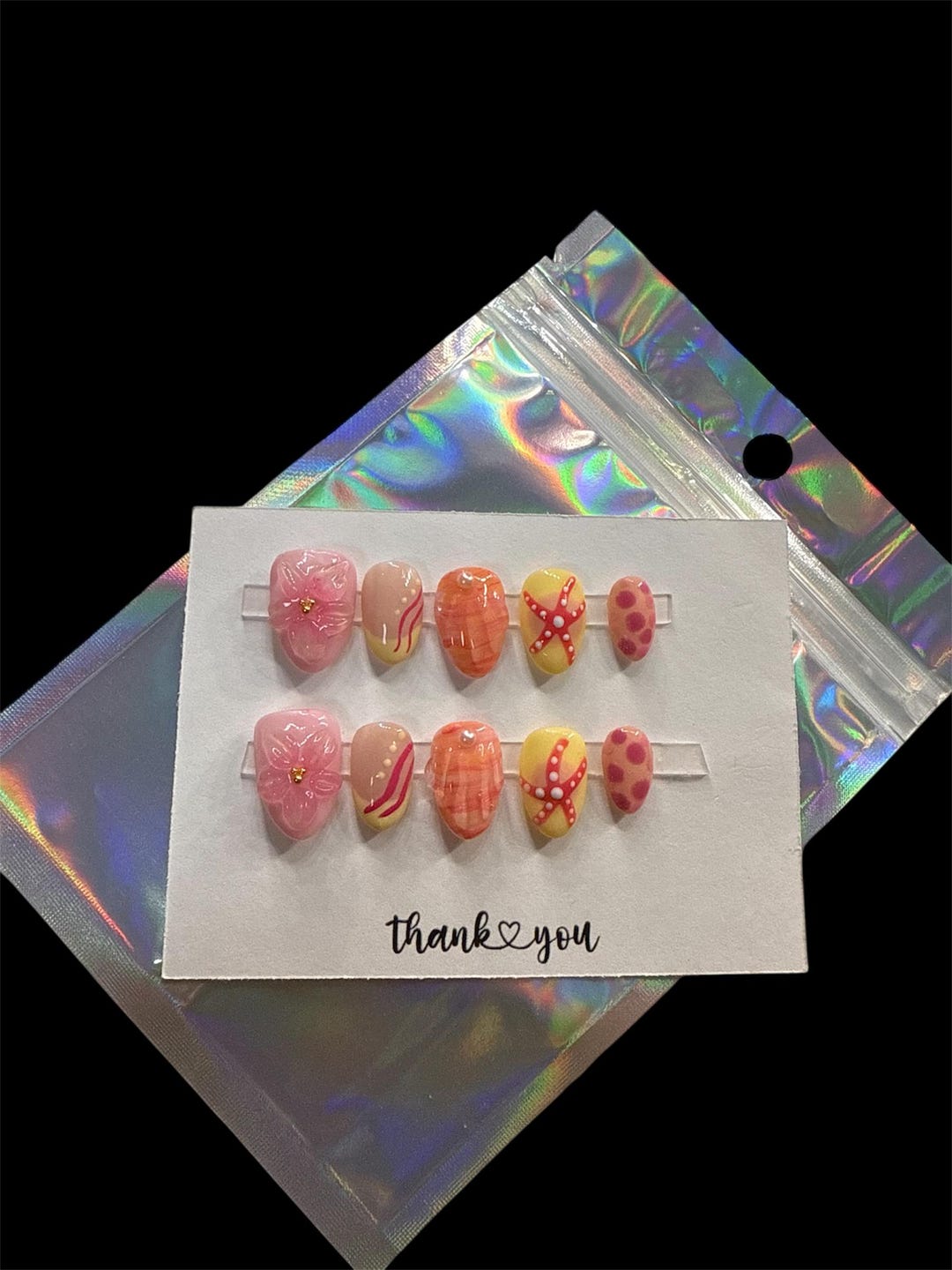 Custom Press on Nails/artificial Nails/gel Nails/handpainted Press Ons ...