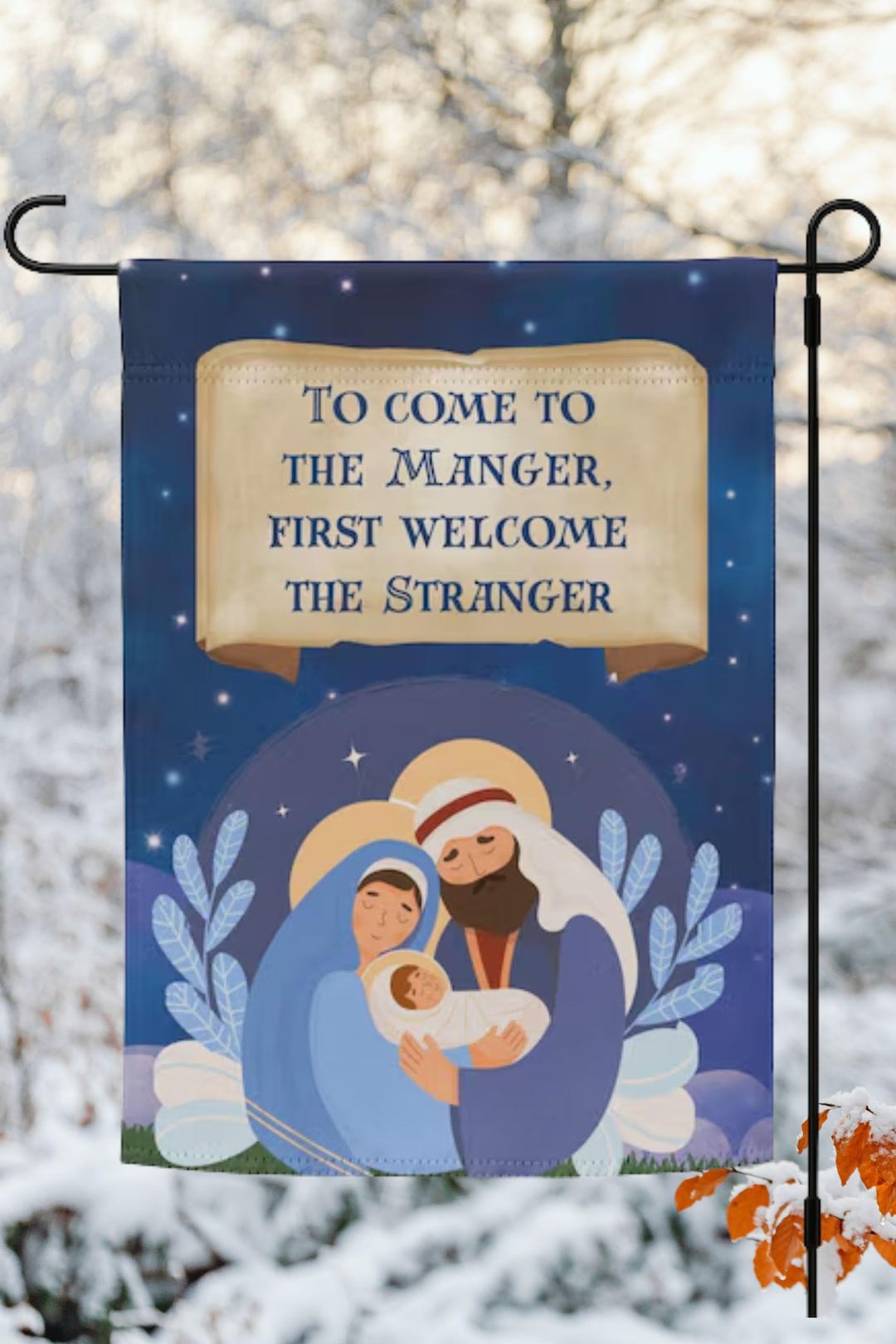 Come to the Manger Christmas Garden Flag - Etsy