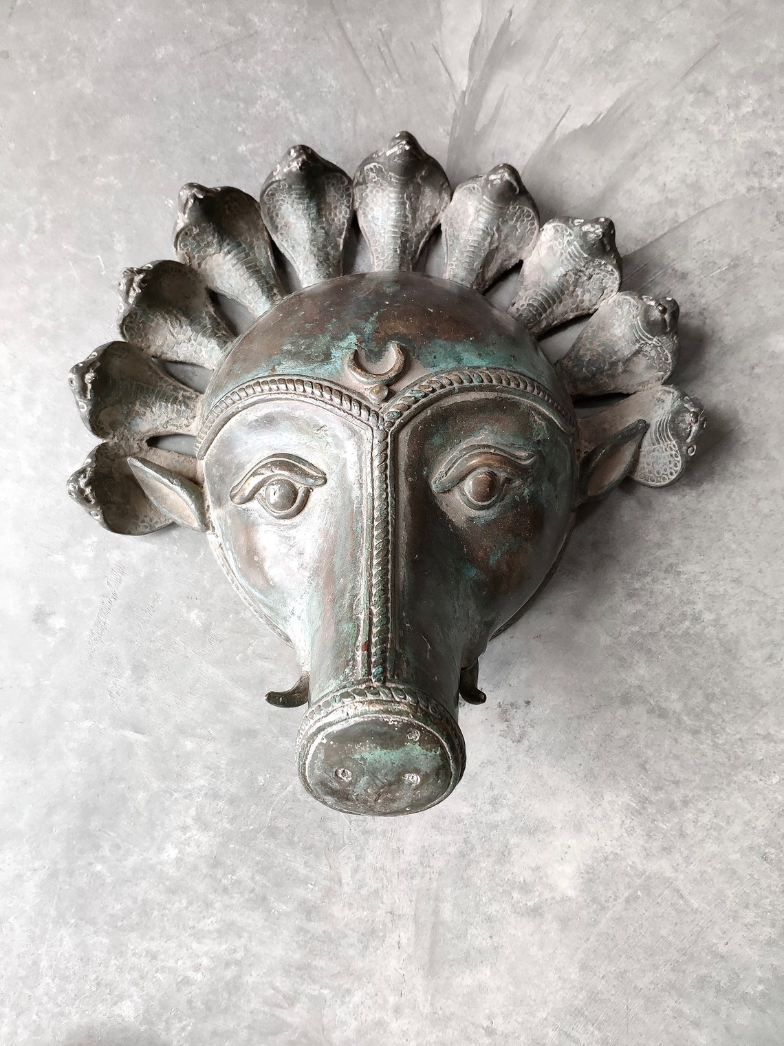 Hindu God Varaha Boar Bronze Wall Hanging - Etsy