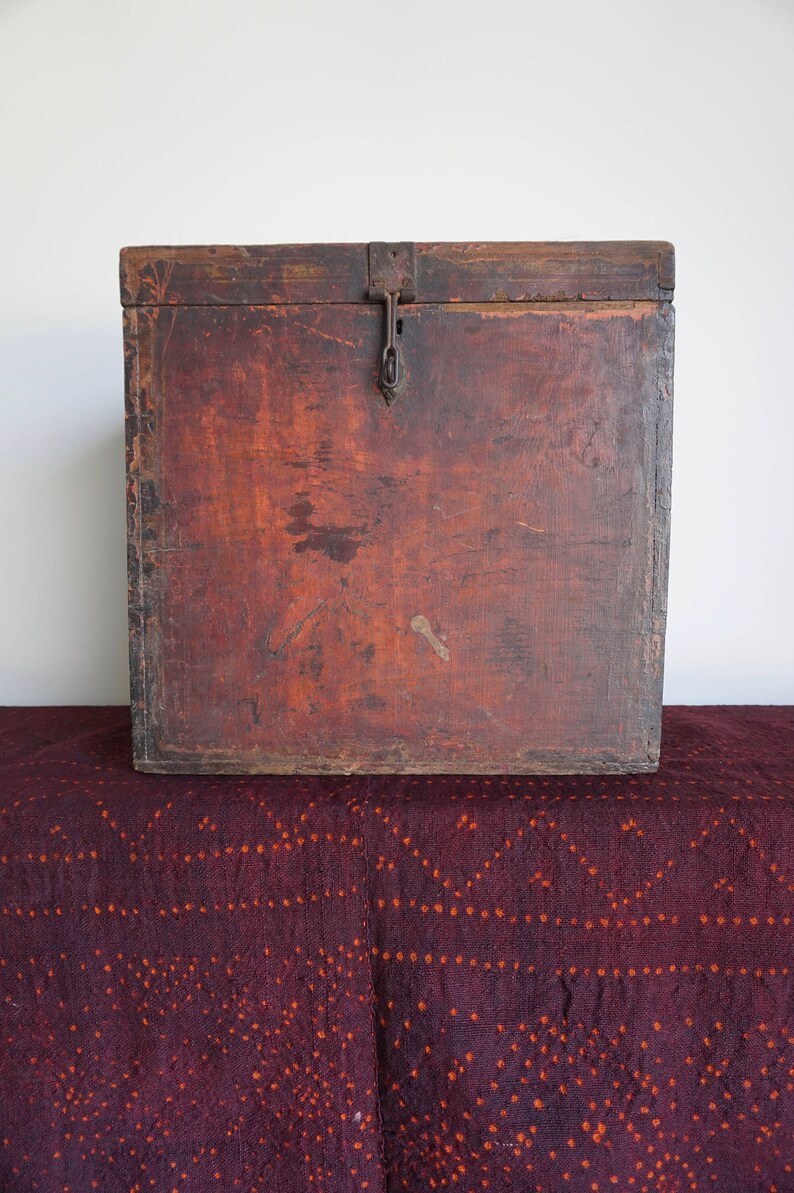 Red Box Wooden Manuscript Box Painted Box Antique Box - Etsy