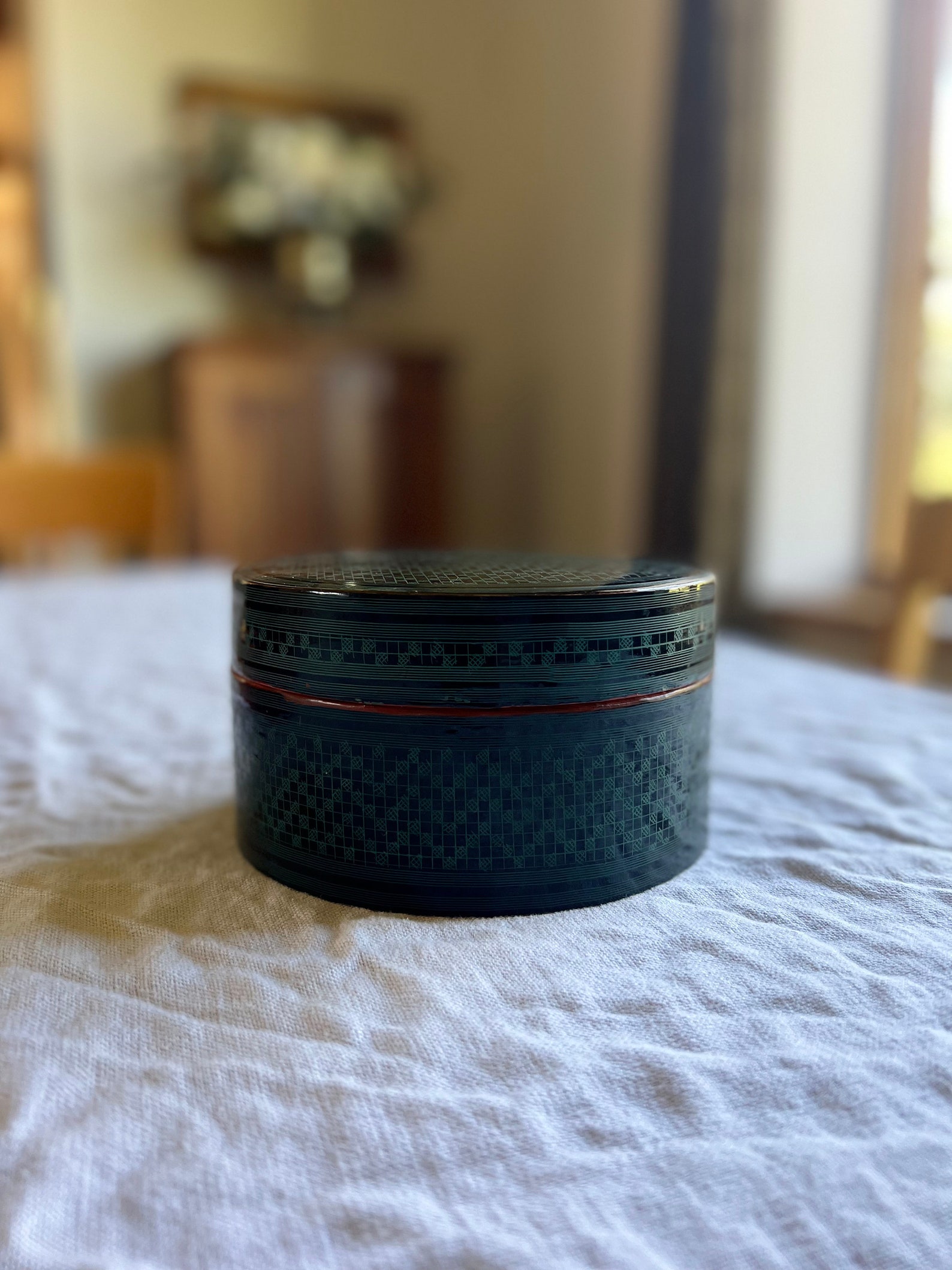Burmese Lacquerware Kunit With Za-yun Checkerboard Dark Green - Etsy