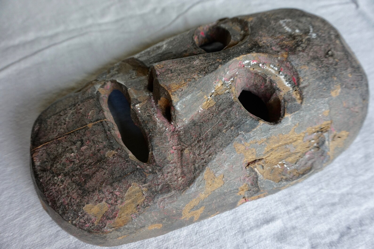 Wooden Mask Human Mask Ceremonial Folk Art Hand Carved Antique | Etsy