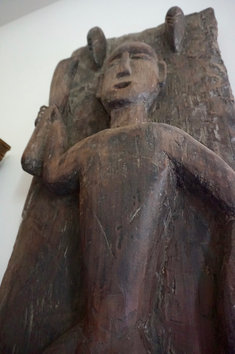 Naga Male Figure Wall Panel Headhunter Sculpture - Etsy