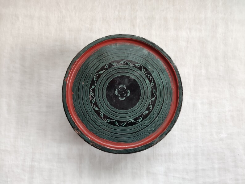 Burmese Lacquerware Kunit With Za-yun Checkerboard Dark Green - Etsy