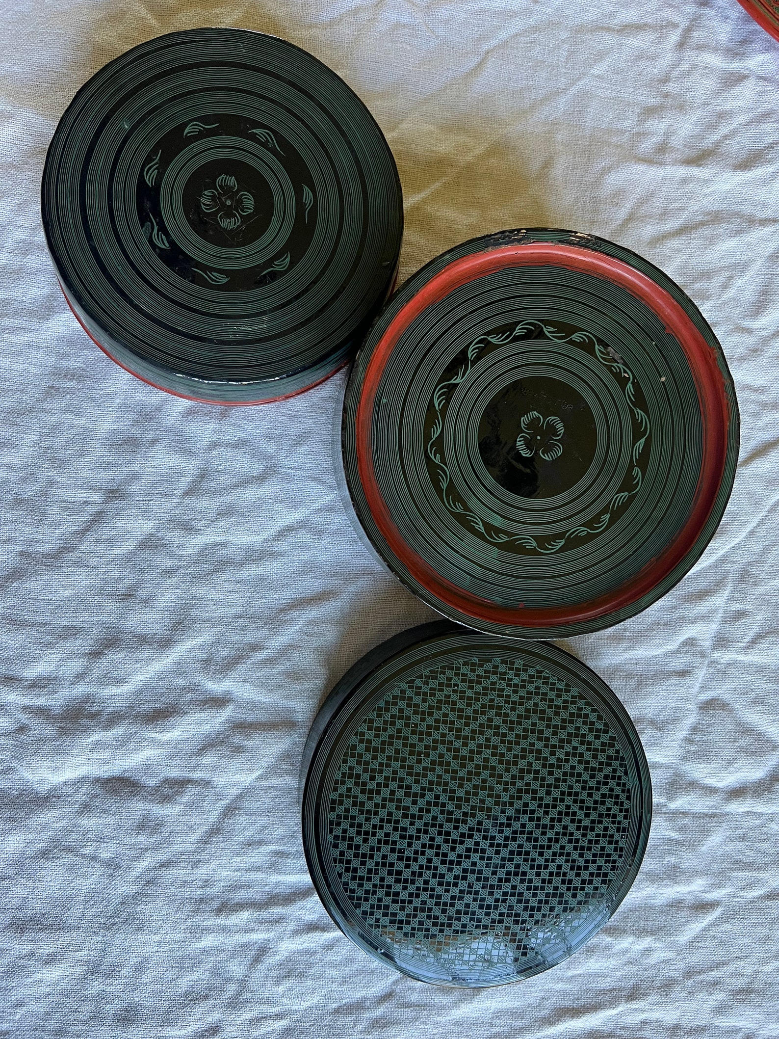 Burmese Lacquerware Kunit With Za-yun Checkerboard Dark Green - Etsy