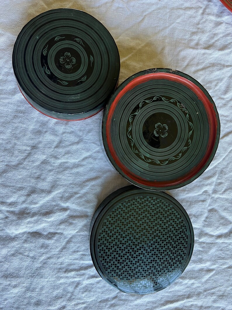 Burmese Lacquerware Kunit With Za-yun Checkerboard Dark Green - Etsy