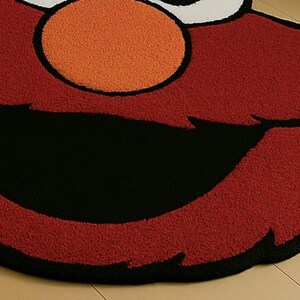 Hand-tufted Wool Cartoon Rug | Red Character Kids Playroom Carpet - Etsy
