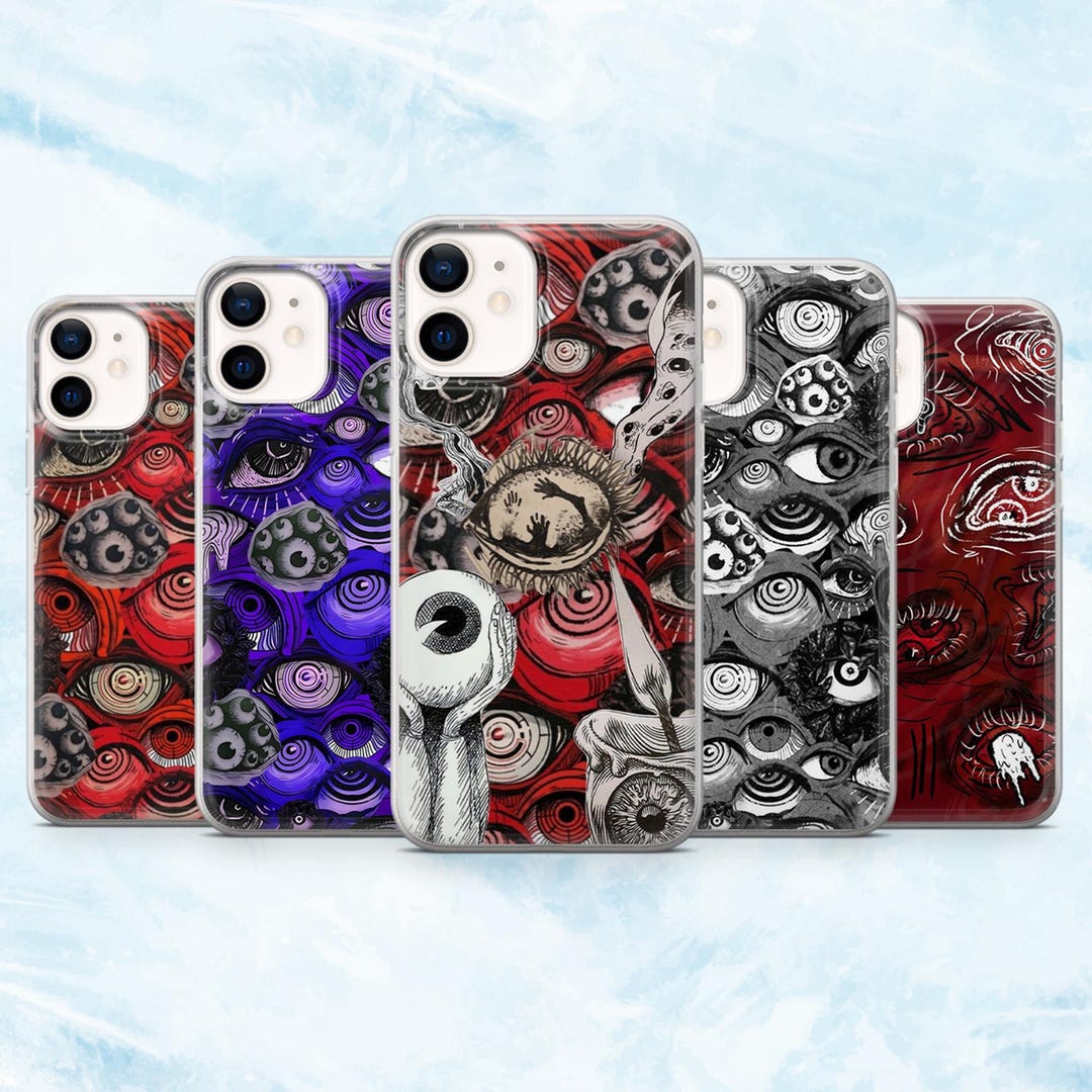 Creepy Eyes Phone Case Grunge Scary Eyes Goth Cover for iPhone 16, 15 ...