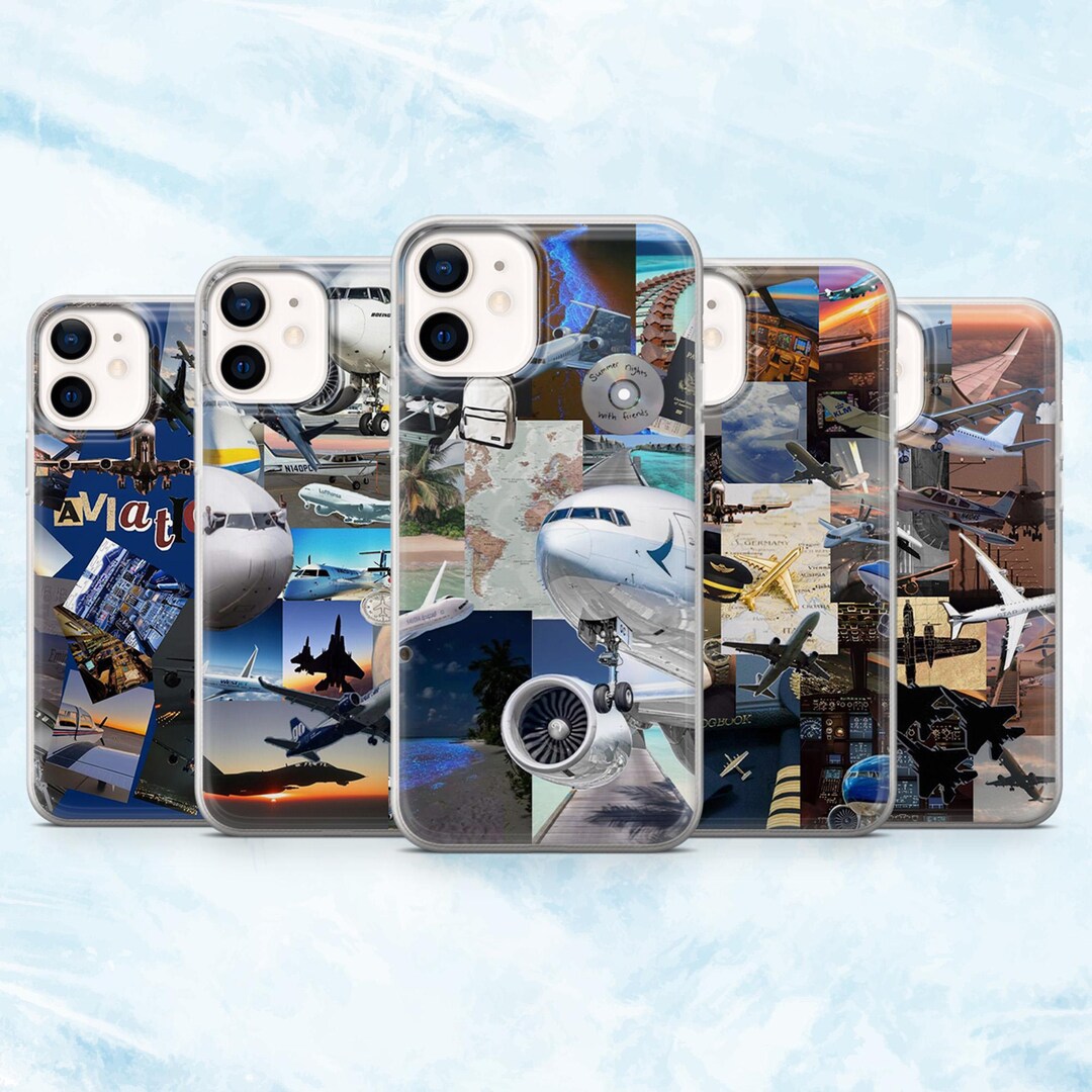 Aviation Phone Case Airplane Travel Planes Cover for iPhone 16, 15, 14 ...