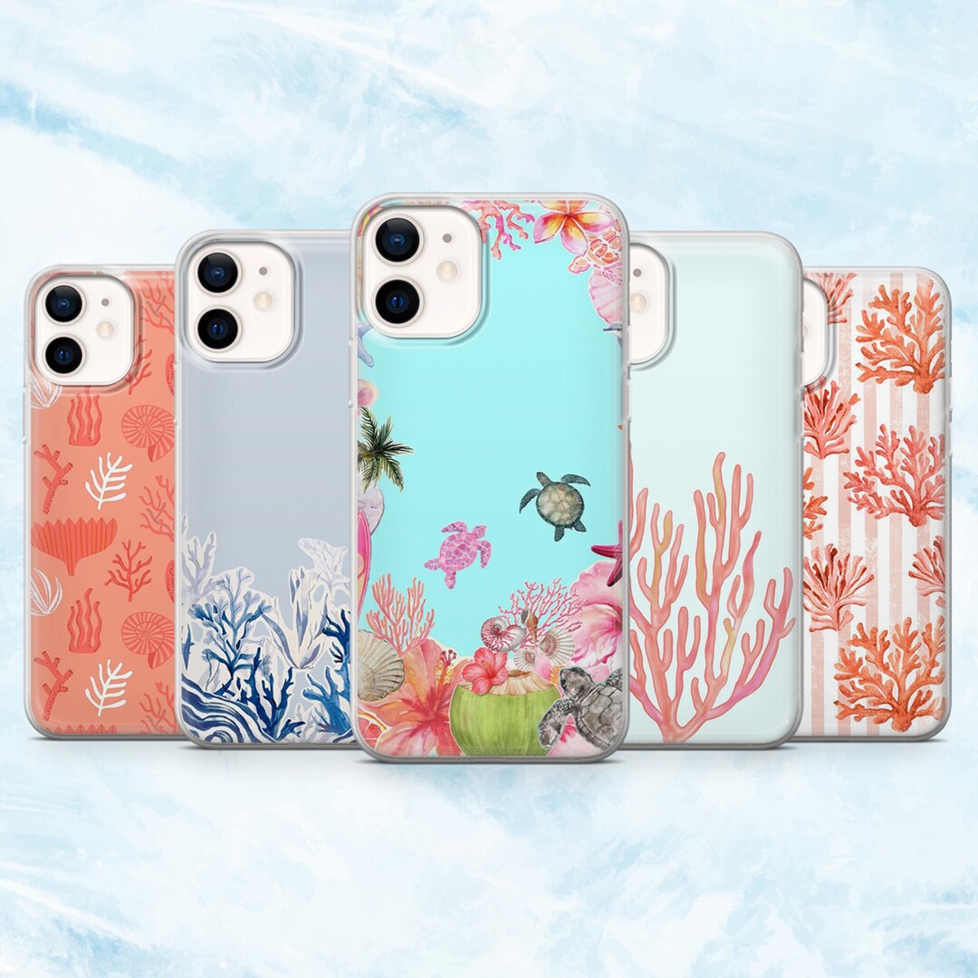 Coral Reef Phone Case Marine Ocean Coral Cover for iPhone 16, 15, 14 ...