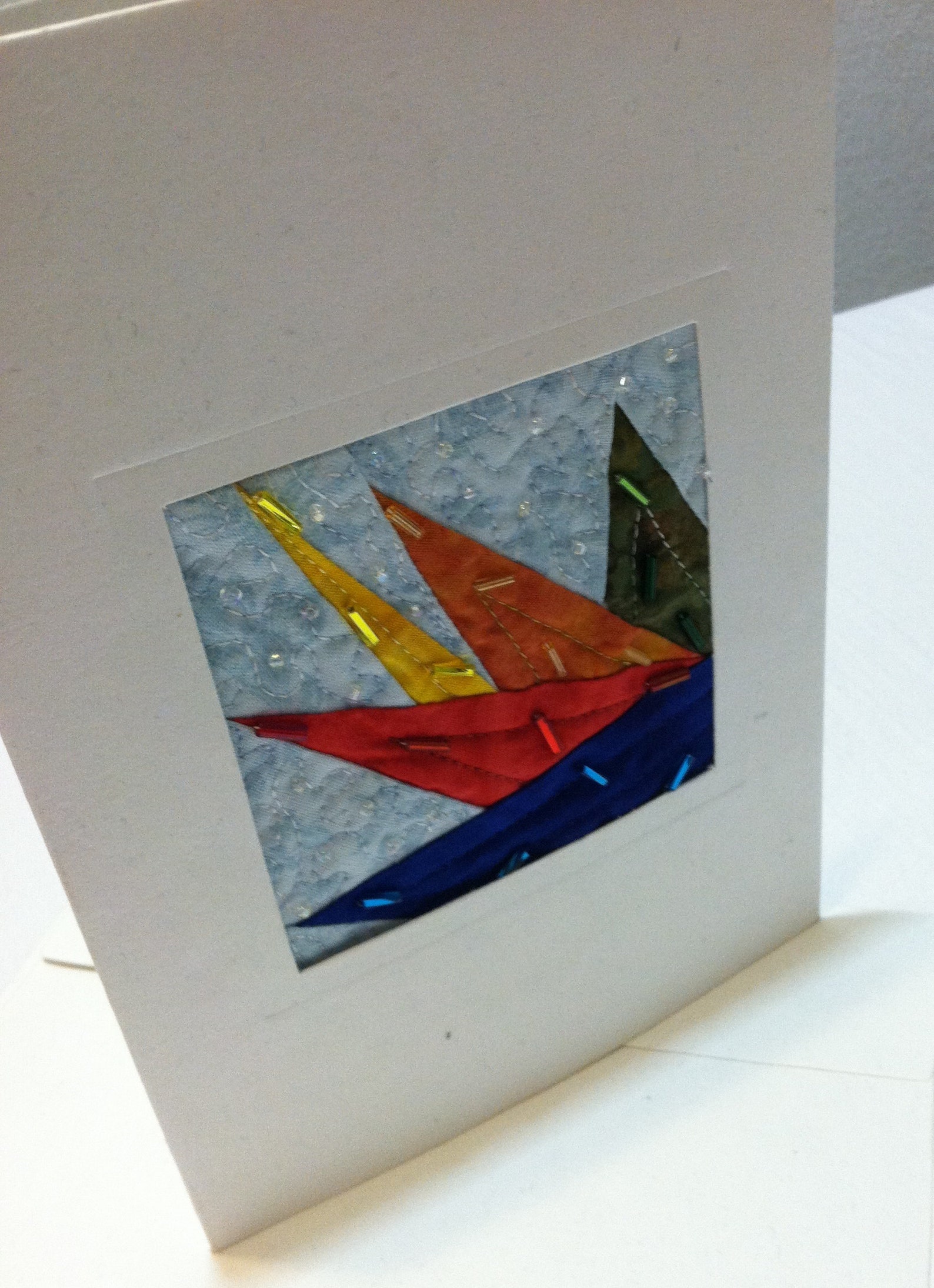 Quilt Block Greeting Card All Occasion Floral Quiltsy Handmade - Etsy