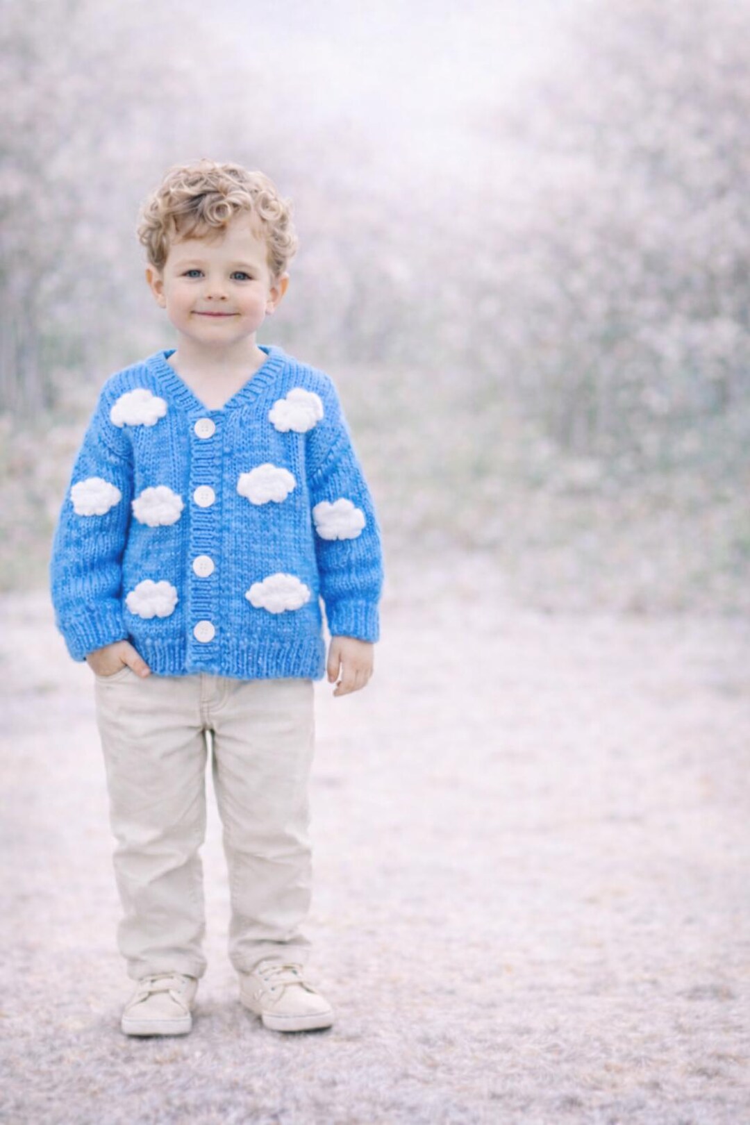 Boys Clouds Cardigan Knitting Pattern, Toddler Easy Garter Stitch - Etsy