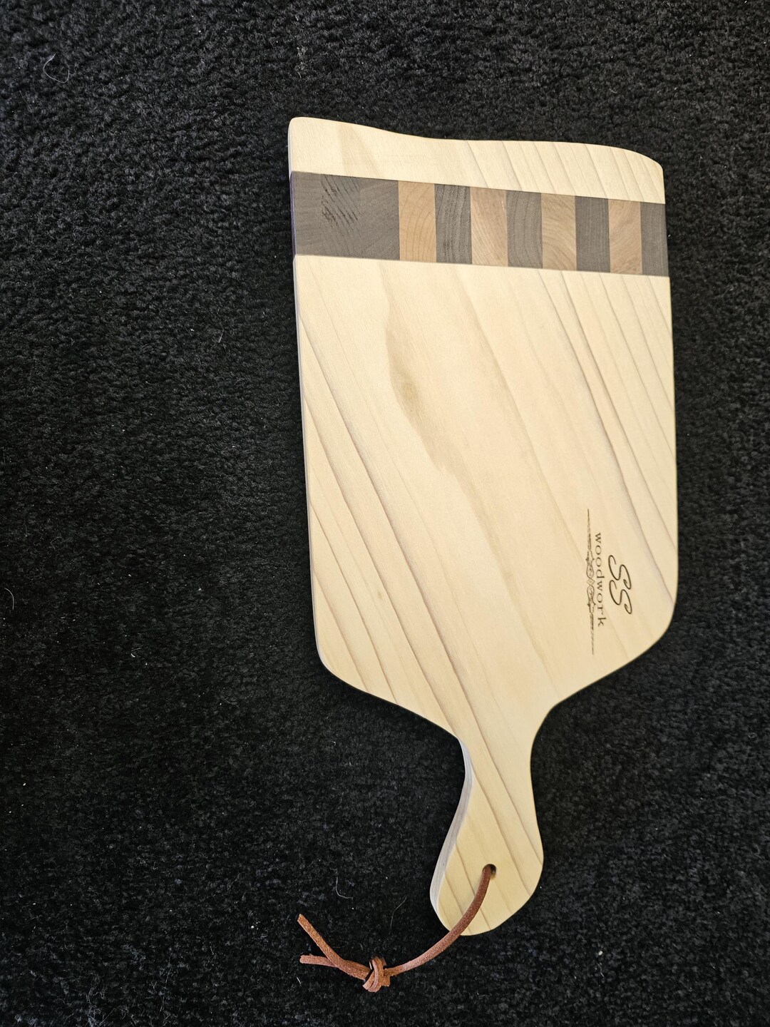 Poplar Hot Plate With an Elegant Strip of End Grain Walnut and Maple ...