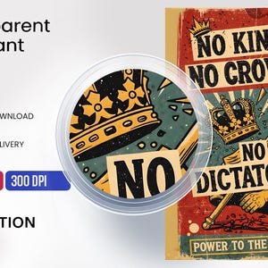 Anti-dictator Protest Poster: No Kings, No Crowns (digital Download) - Etsy