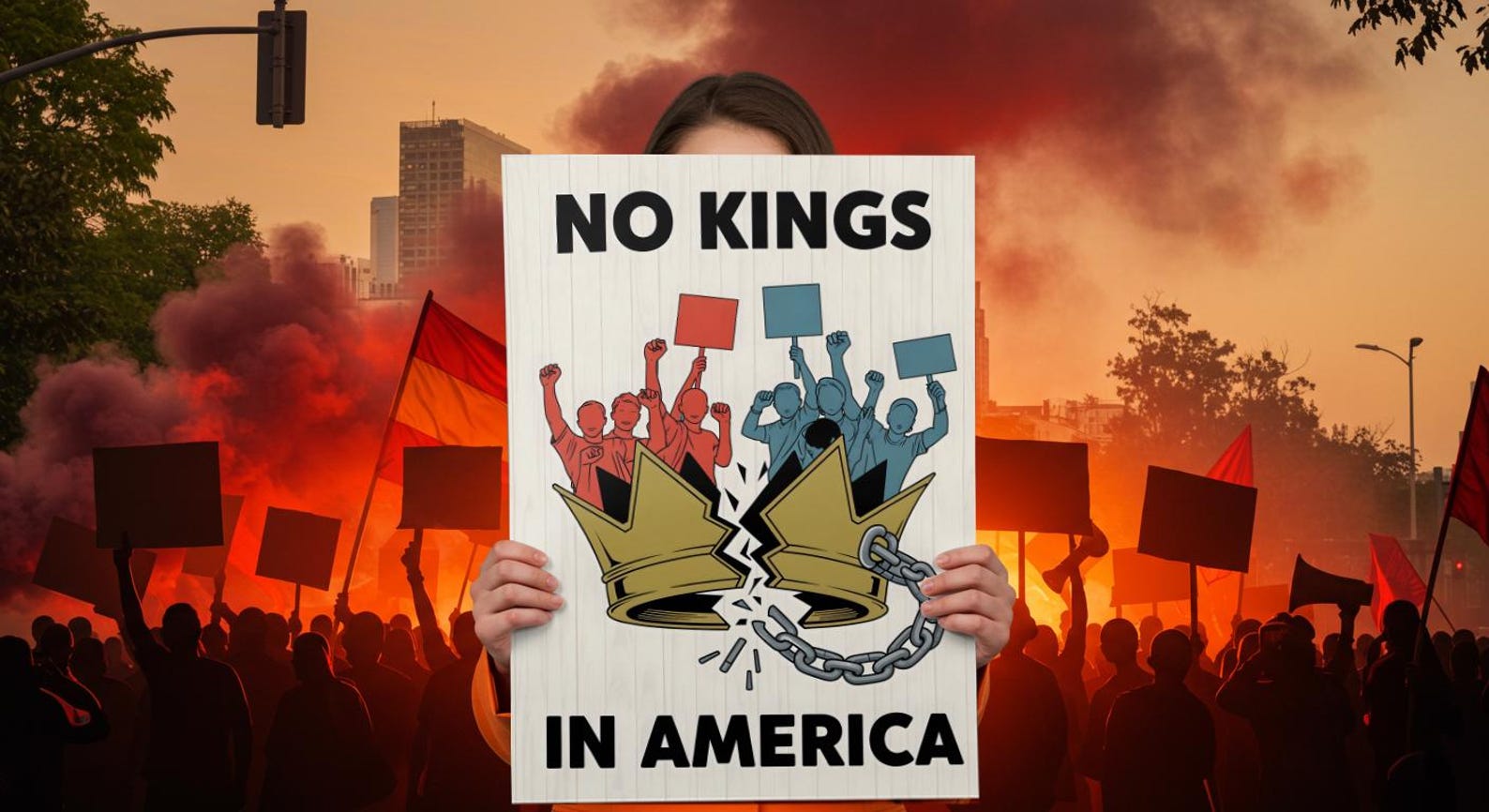No Kings in America Protest Art Print: Anti-tyranny Poster (digital ...