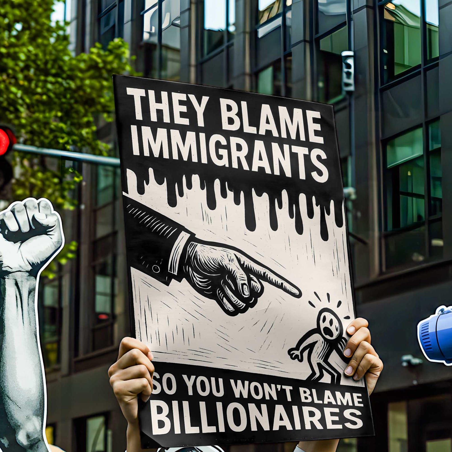 Economic Justice Protest Art: Anti-xenophobia Poster (digital Download ...