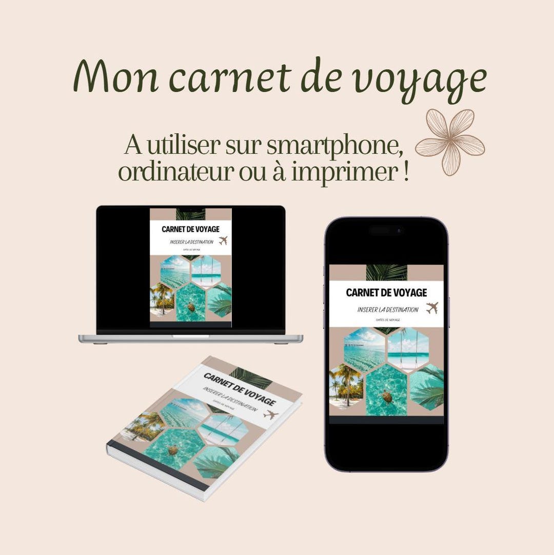 Digital Travel Journal | Canva Digital Travel Organizer | Printable or ...