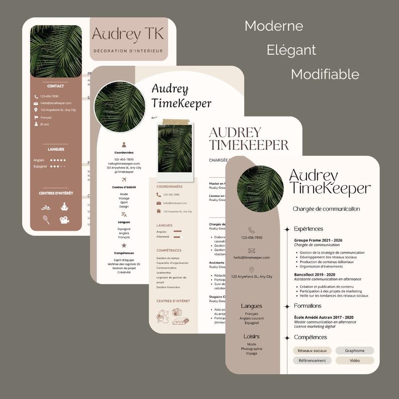 Digital CV Templates | Curriculum Vitae | CV to Edit and Print | CV to ...