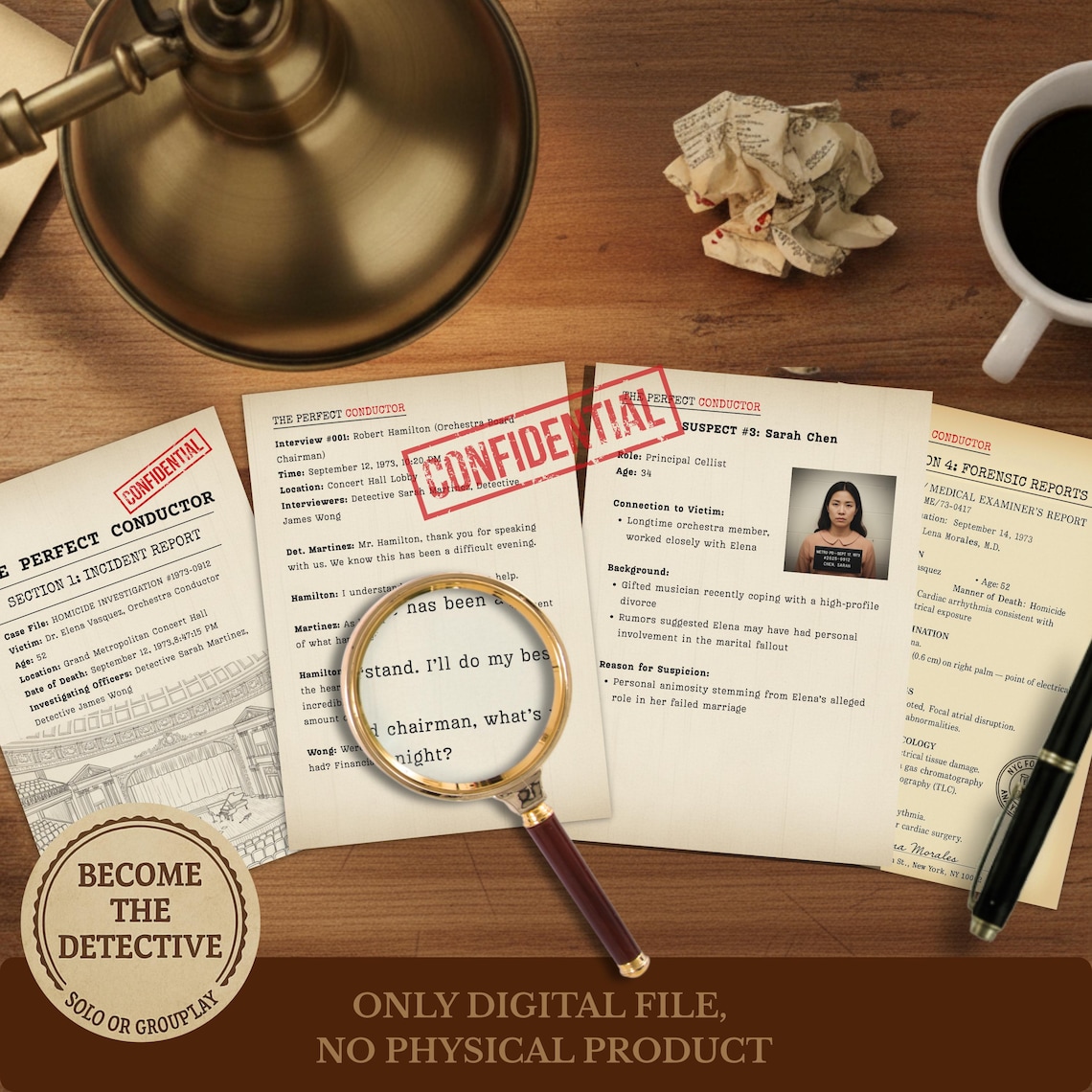 Murder Mystery Game Printable | Cold Case Detective File | True Crime ...