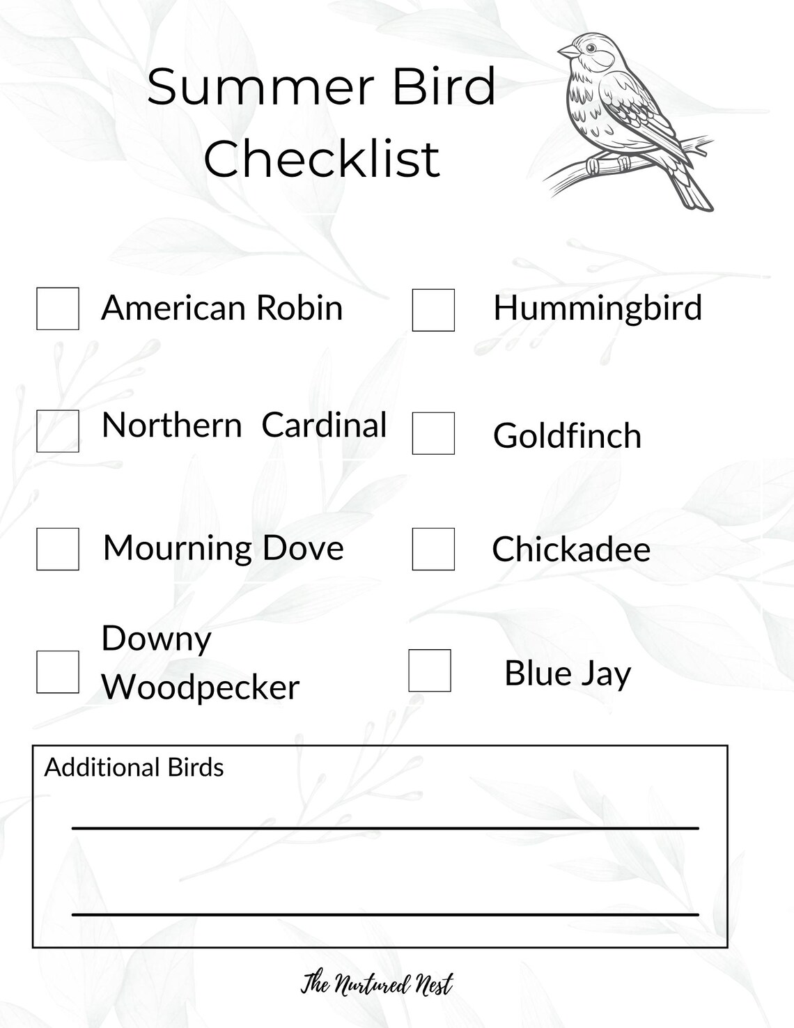 Printable Bird Watching Journal | Backyard Nature Tracker | Bird ...