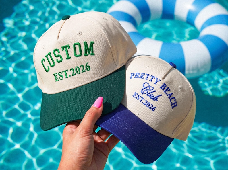 Embroidered Trucker Hat, Custom Text Hat, Vintage Baseball Hat ...