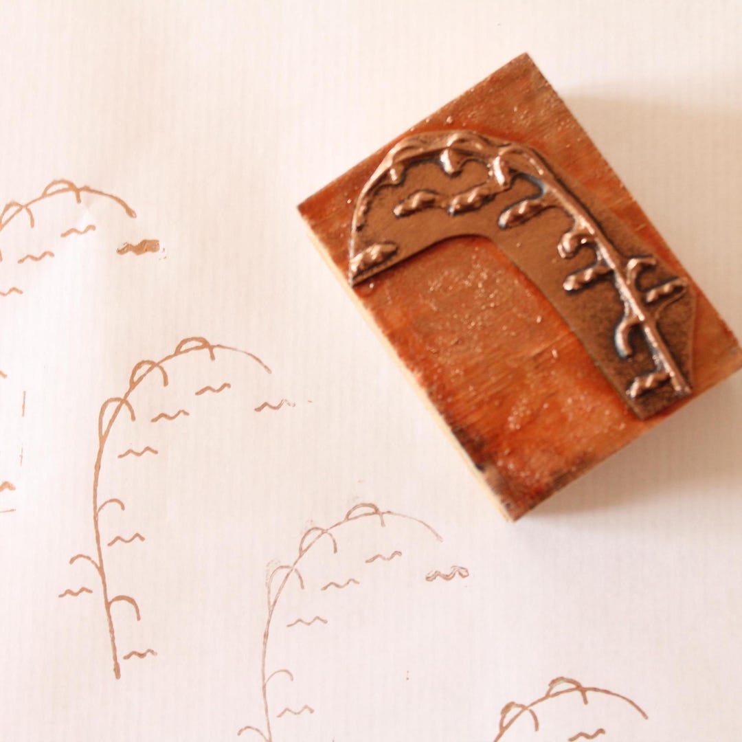 Flora and Fauna Sprig French Vintage Rubber Stamp - Drawing Technique ...